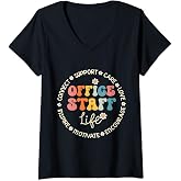 Amazon.com: Office Staff Life Appreciation Week Back to School T-Shirt ...