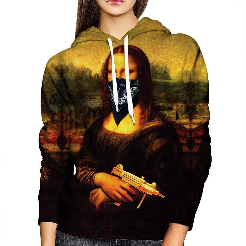 Amazon.com: On Cue Apparel Gangster Mona Lisa Womens Hoodie: Clothing