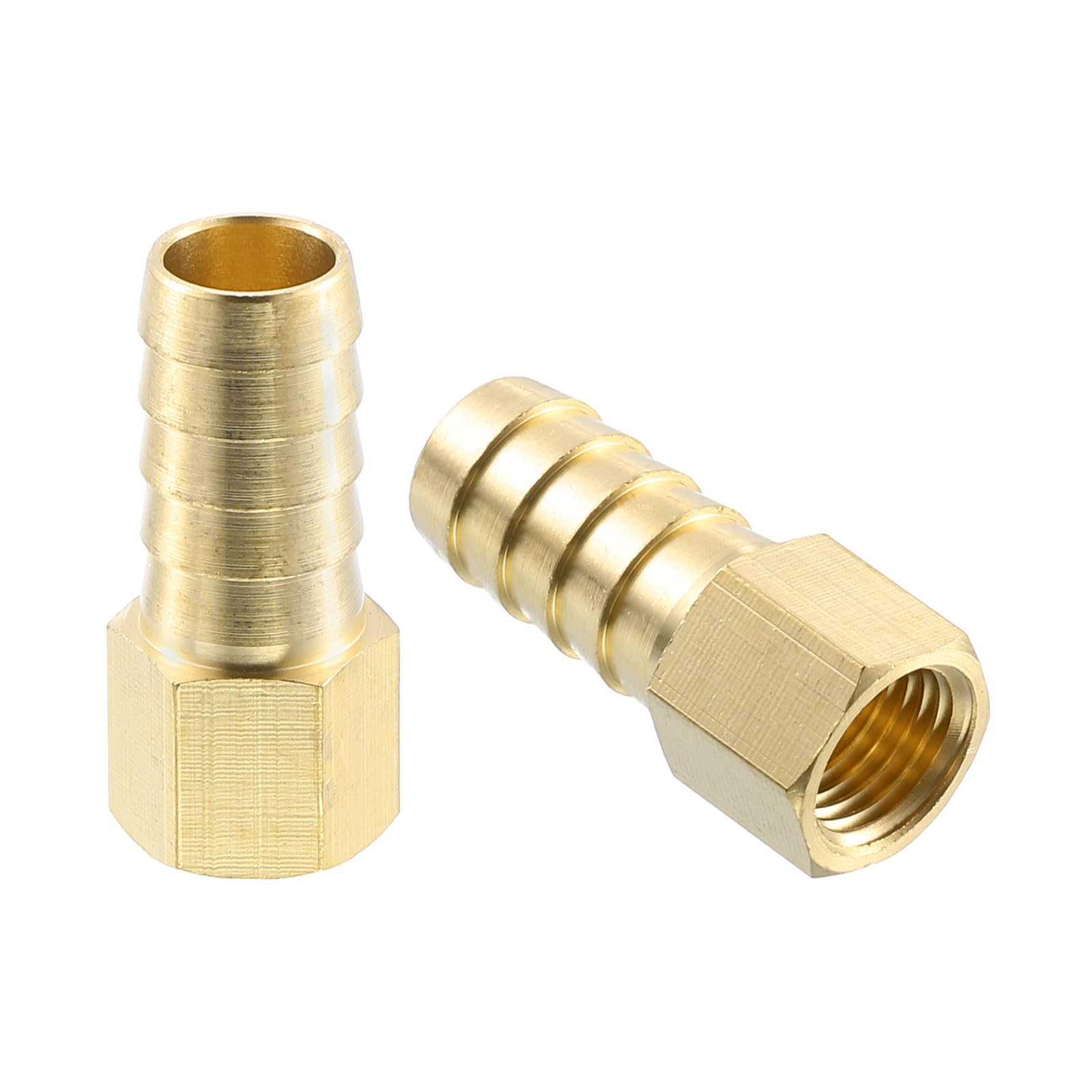 uxcell 2 Pcs Brass Hose Barb Fitting, 1/2" Barb x 1/4" NPT Female Brass ...