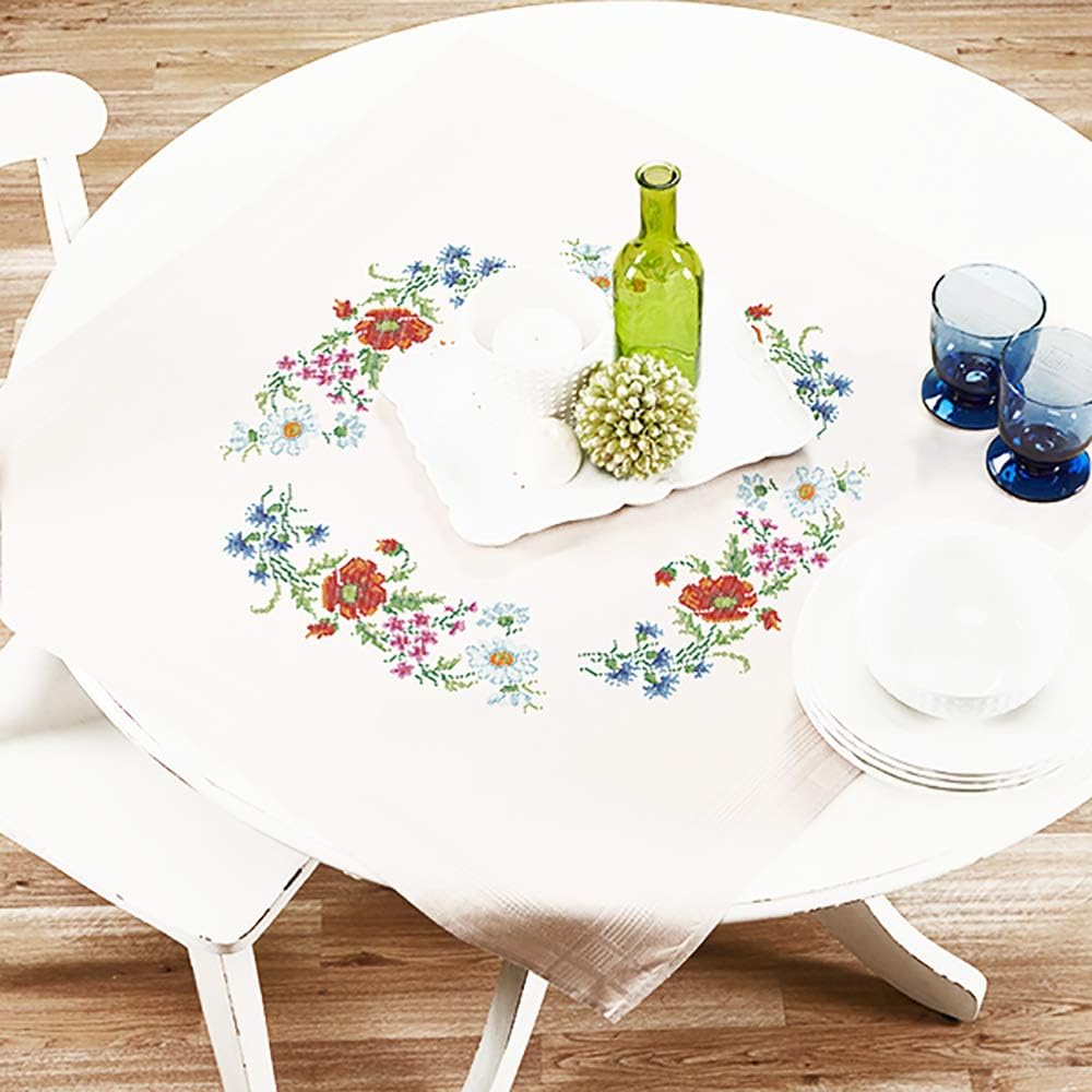 Kamaca Stickpackung Tischdecke Blumenkranz Kreuzstich vorgezeichnet aus ...