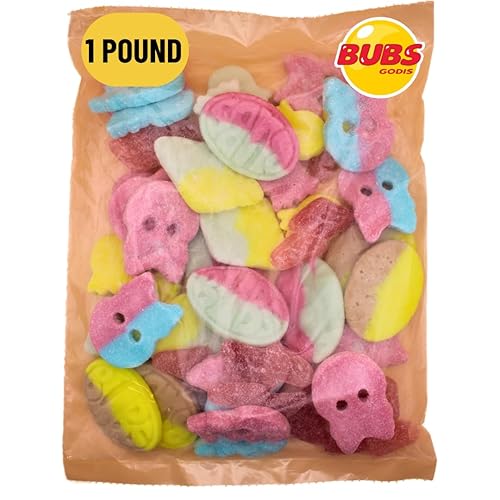 Bubs Swedish Godis Candy, 1 Pound Mix, Sweet and Sour Candy Mix, Foam ...