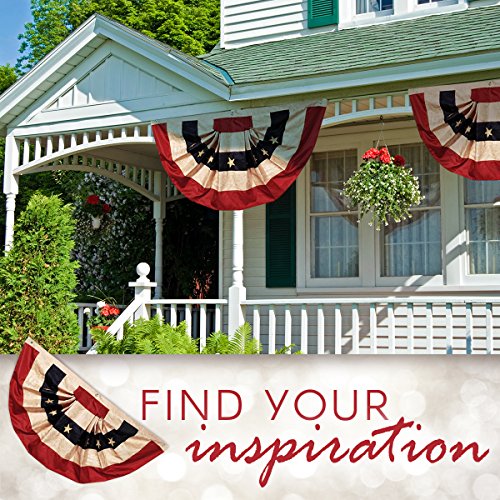 Darice Tea Stained American Flag Bunting–48” x 25” - Want It All
