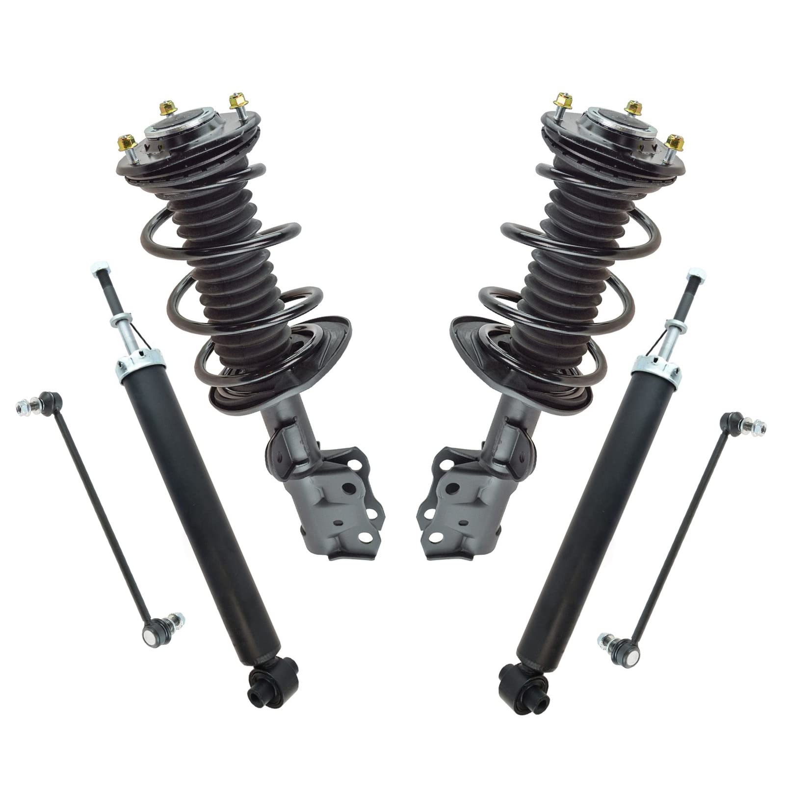 TRQ Front and Rear Suspension Kit Complete Strut & Coil Spring Assembly ...
