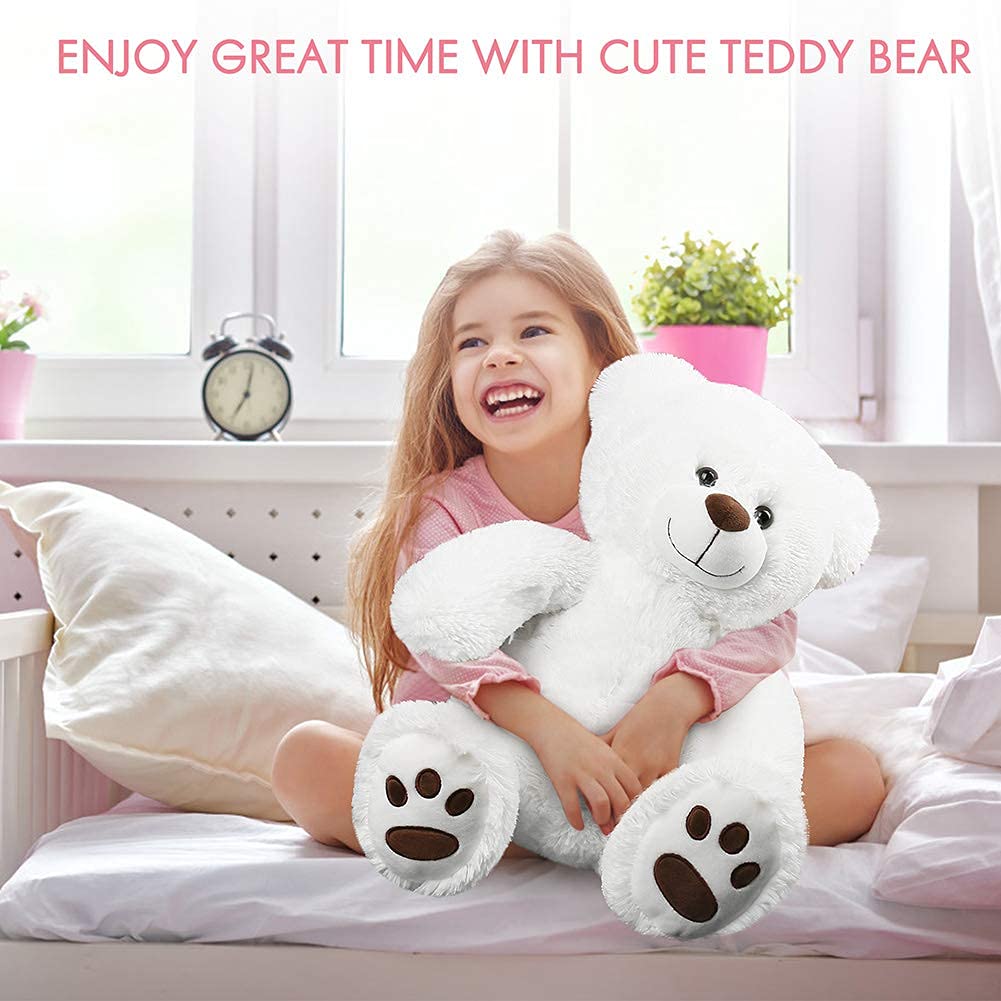 Mua LotFancy Teddy Bear Stuffed Animal, 20 inch, White Teddy Bear Plush ...