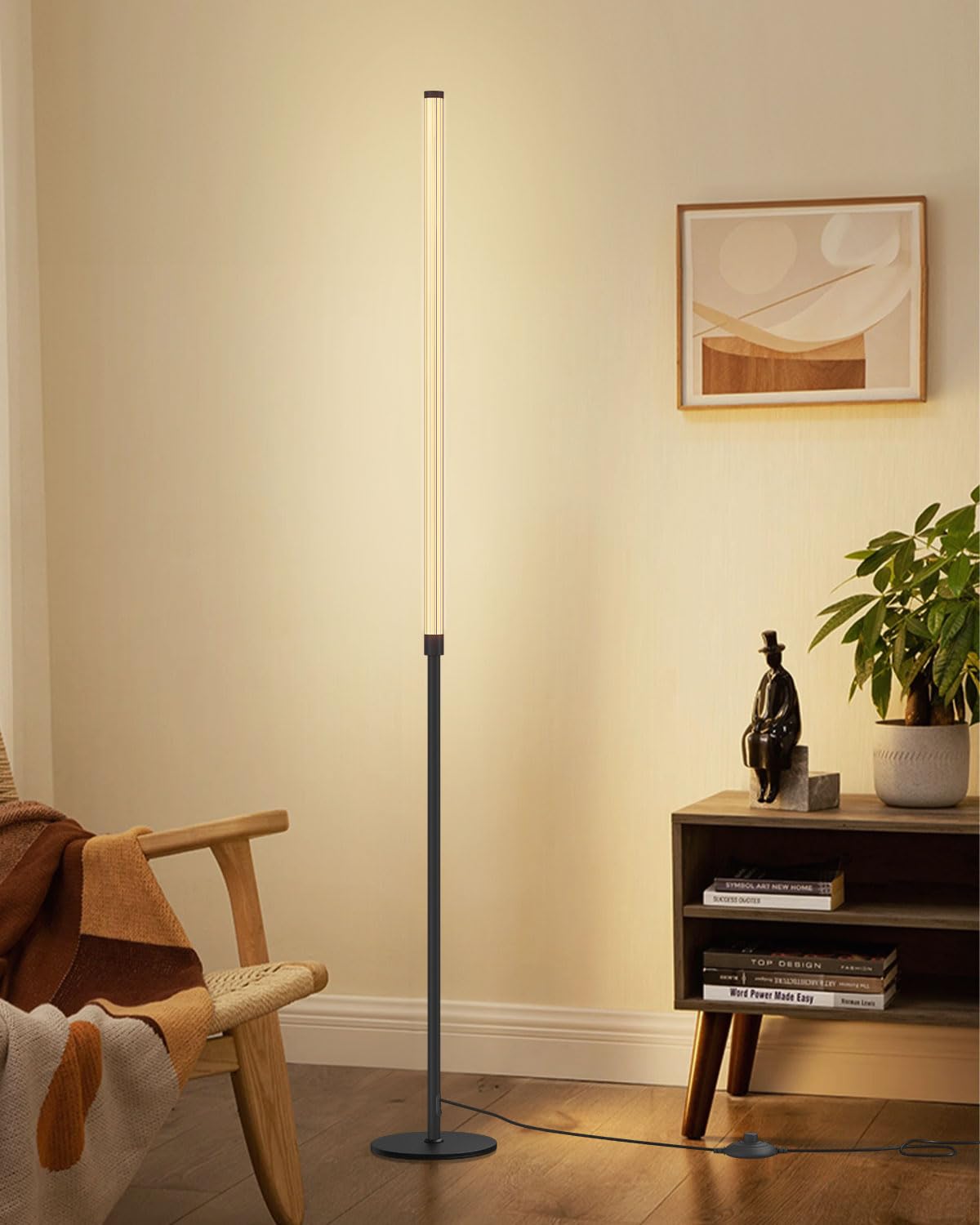 DENGALA Minimalist Corner Floor Lamp - 3000K-6000K LED Linear Standing ...