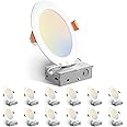 Amico 12 Pack 6 Inch 5CCT Ultra-Thin LED Recessed Ceiling Light with ...