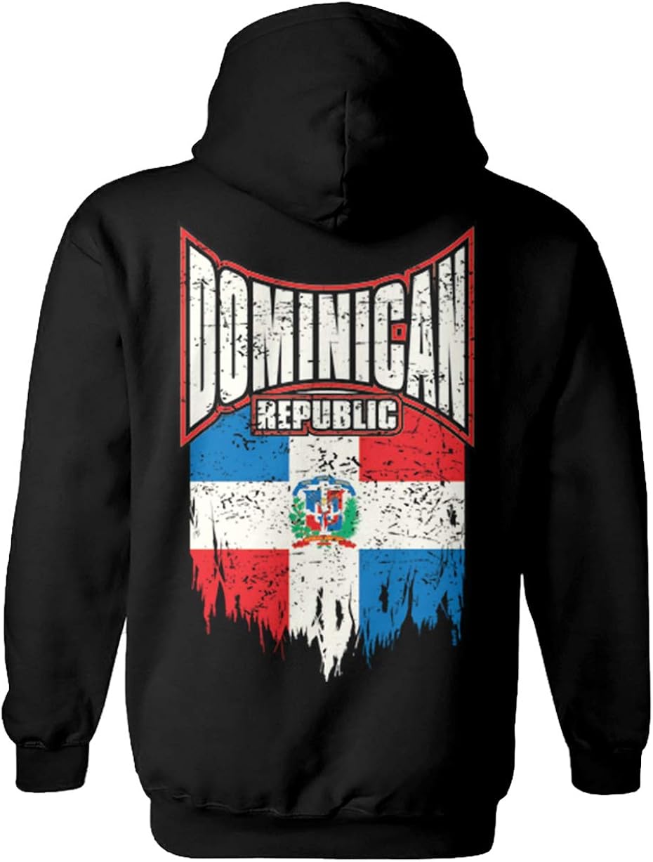 Amazon.com: Torn Dominican Republic Flag - Dom Rep Pride Unisex Hoodie ...