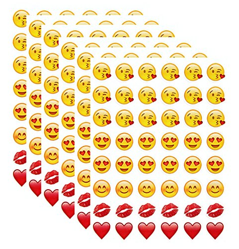 Buy Emoji Sticker Pack Love and Kiss Emojis 288psc of EMOJIS 6 Sheets ...
