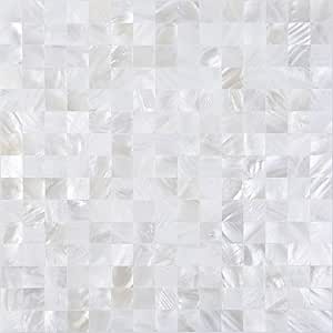 KASARO Peel and Stick Mosaic Shell Backsplash Tile for Bedroom and ...