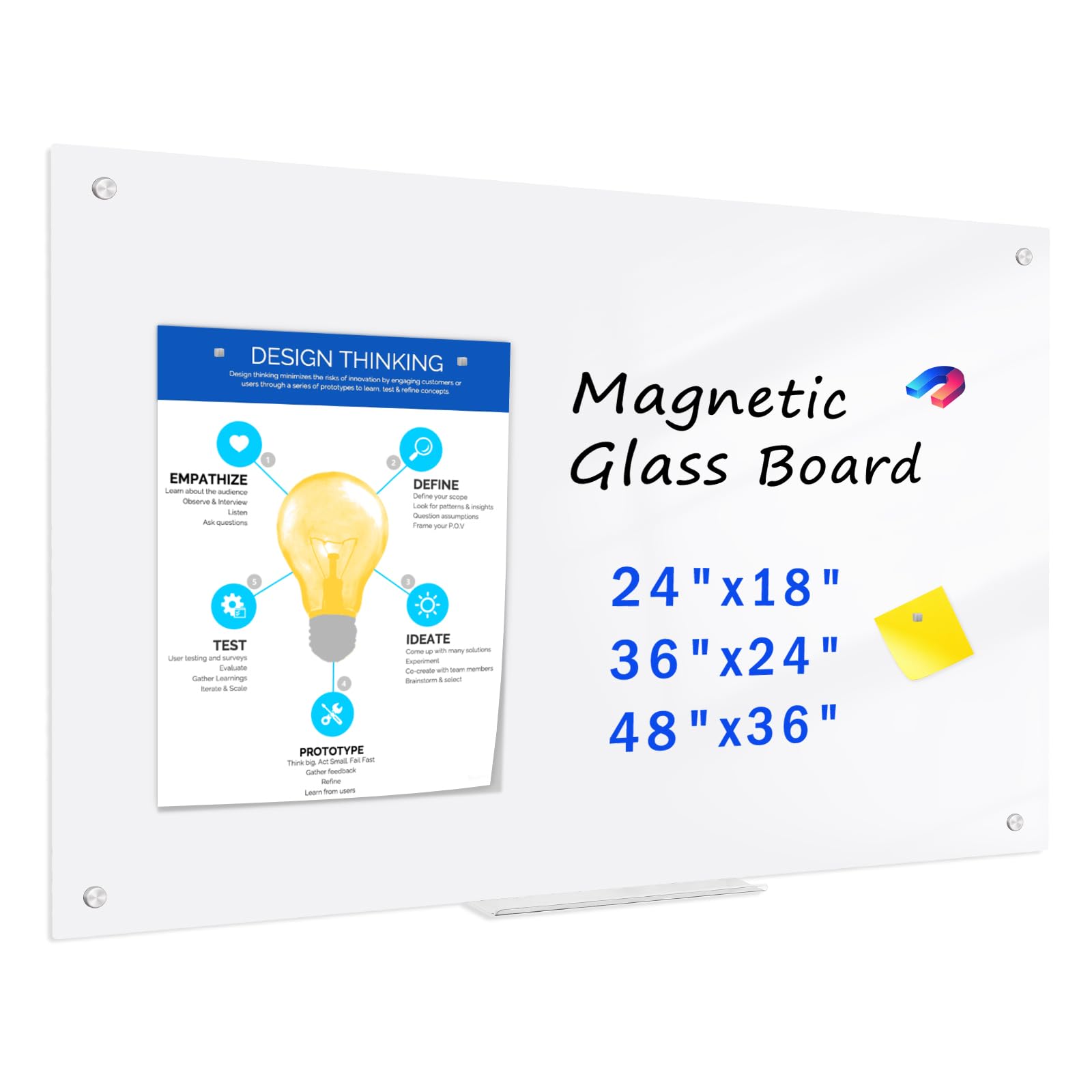 Mua QUEENLINK Magnetic Glass Whiteboard, 36" x 24" Glass Dry Erase ...