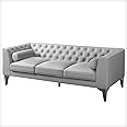 Amazon.com: YESHOMY Rivet Mid-Century Upholstered Modern Sofa Couch ...