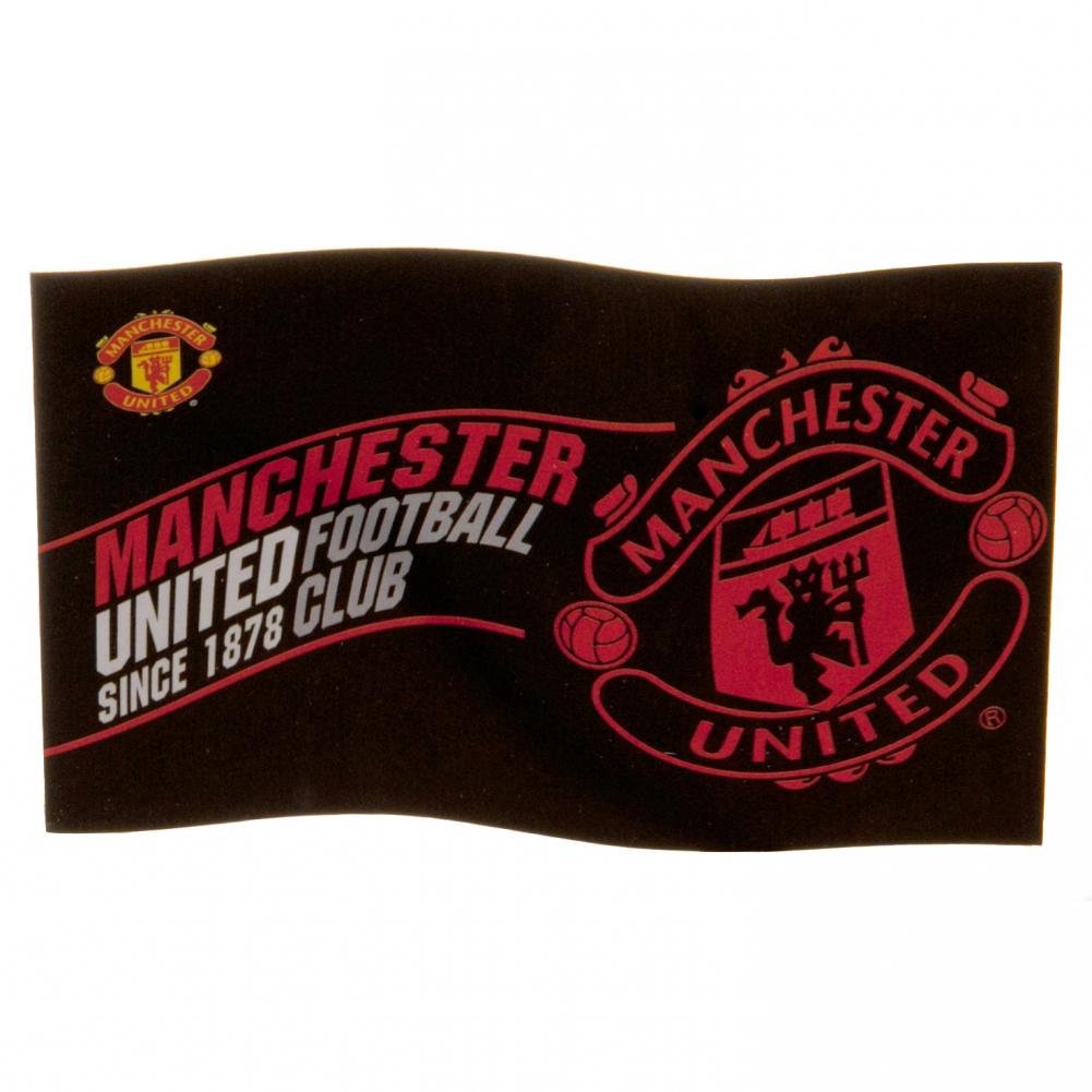 Manchester United Established Flag - Multi-Colour: Amazon.co.uk: Sports ...