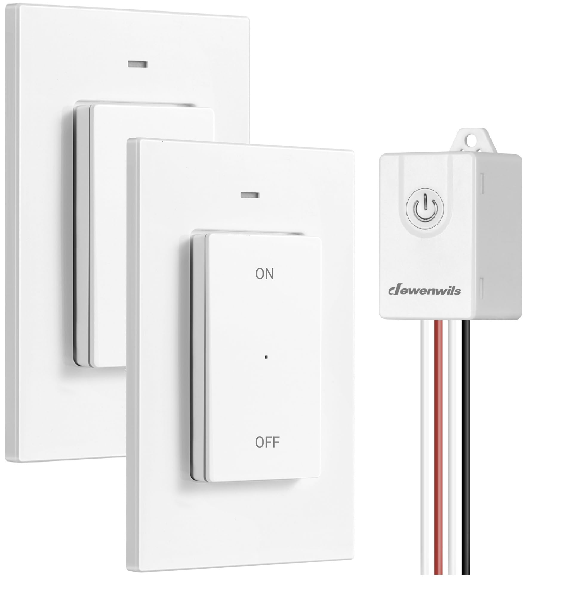 DEWENWILS Wireless Light Switch and Receiver Kit, 15A High Power, No in ...