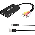 Amazon.com: HDMI to RCA Converter, HDMI to AV 3RCA CVBs Composite Video Audio Converter Adapter ...