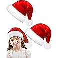 Amazon.com: Bnikion Red Santa Hat for Kids 2 Pack Children Christmas ...