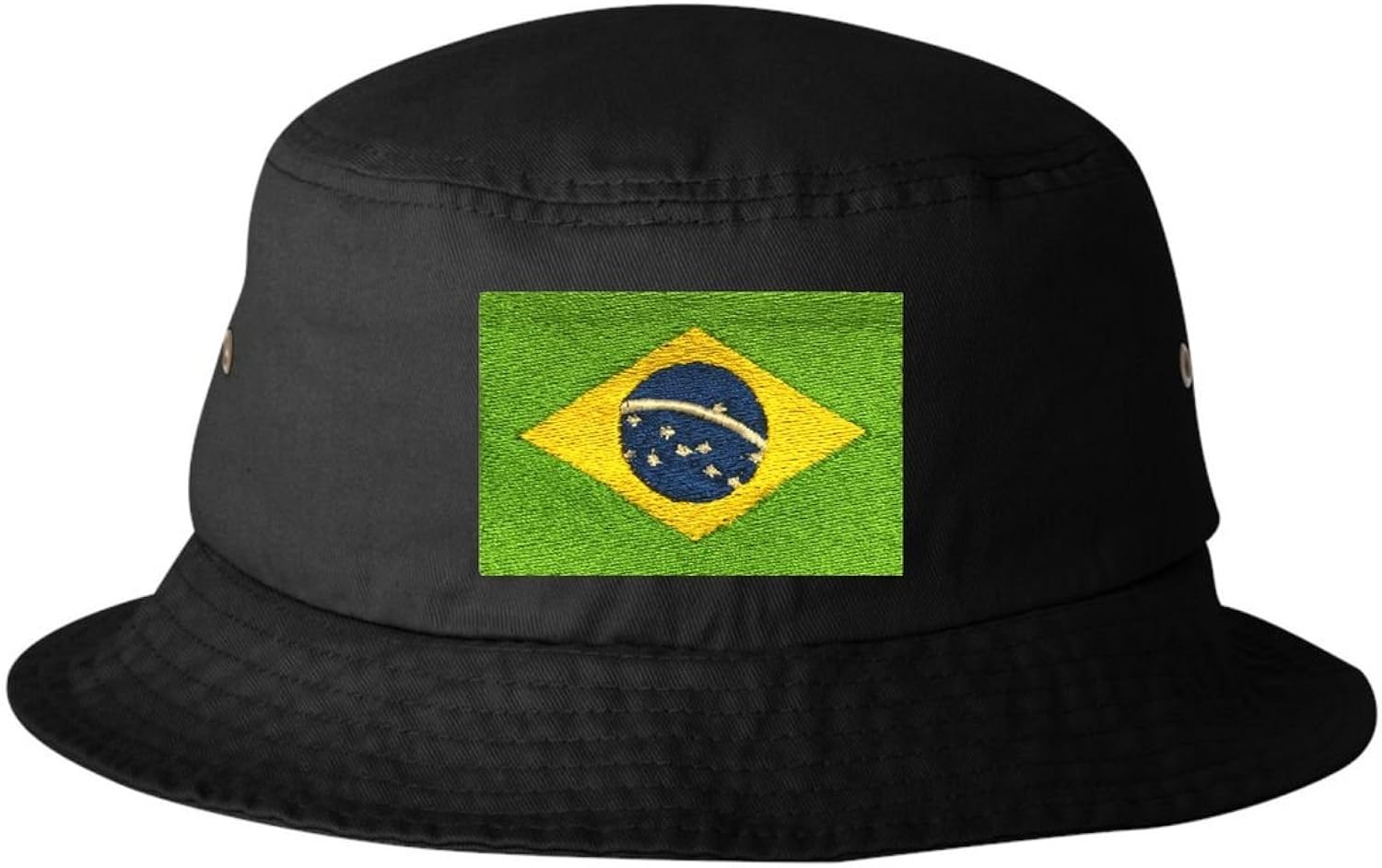 Amazon.com: Go All Out One Size Black Adult Brazil Flag Embroidered ...