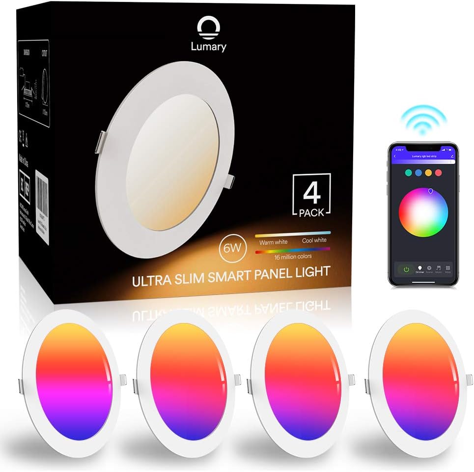 Lumary LED Downlights,6W Smart Recessed Lighting Dimmable Ceiling ...