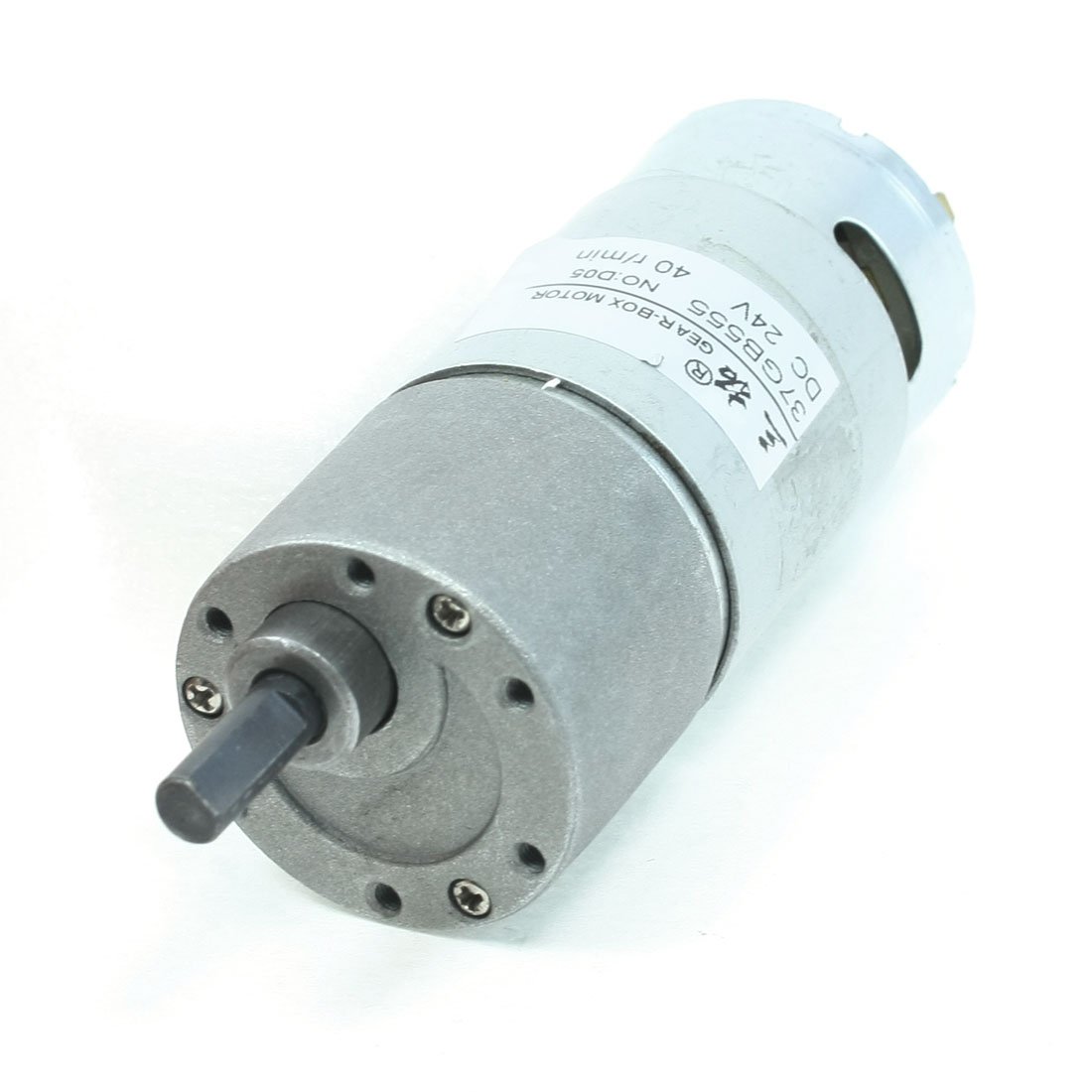 Output 40RPM DC24V 6mm Shaft Speed Reducer Round DC Gear Motor ...