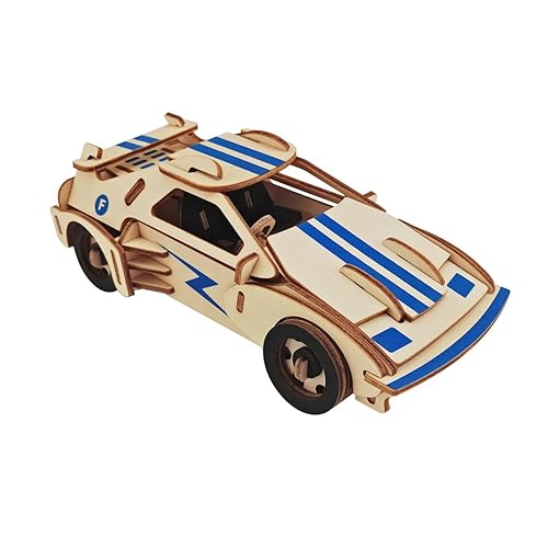 Dlong 3D Wooden Model Toy Kit DIY Assembly Construction Jigsaw Puzzle ...