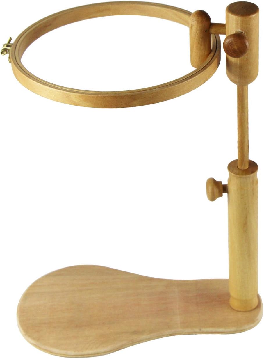 UOOOM Sit-On Round Wooden Embroidery Frame 360 Degree Rotation High ...