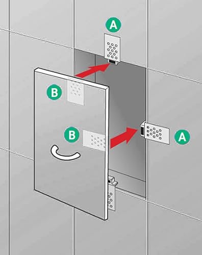 Magnetic Access Panel 200mm x 250mm Tile Control Hatch Bath Tiled ...