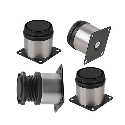 MINGZE 4 pcs Pieds de Meubles Pieds de Table Pieds de Bureau En Acier ...