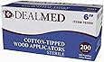 Amazon.com: Cotton Tipped Applicator with Wooden Shaft, 6 inches (6 ...