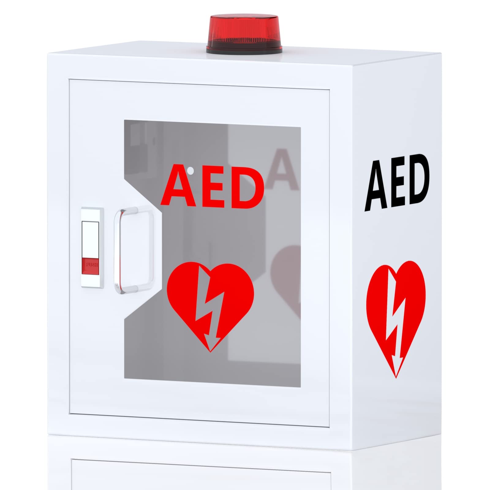 Wensha AED Defibrillator Wall Mounted Cabinet, Steel Storage Cabinet ...