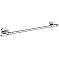 GROHE 40688001 Essentials 18" Towel Bar in Starlight Chrome, Bathroom ...