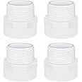 Amazon.com: PVC Male Adapter 2 Inch (4-Pack), Pipe Fittings (Socket x ...