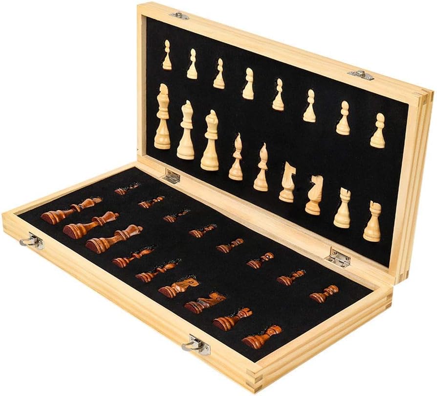 Yxxc Schach-Magnet-Reise-Schachspiel aus Holz, Schachbrettspiel mit ...