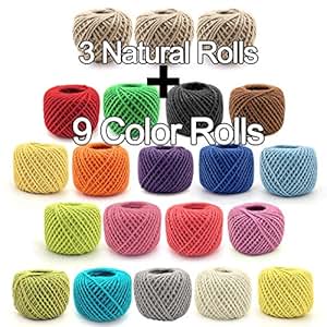 Amazon.com: BambooMN 2700 ft 2mm Crafty Jute Twine String Jute, 3 ...