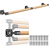 Kipika Wall Mounted Ballet Barre System - Solid Wood Stretch/Dance Bar ...