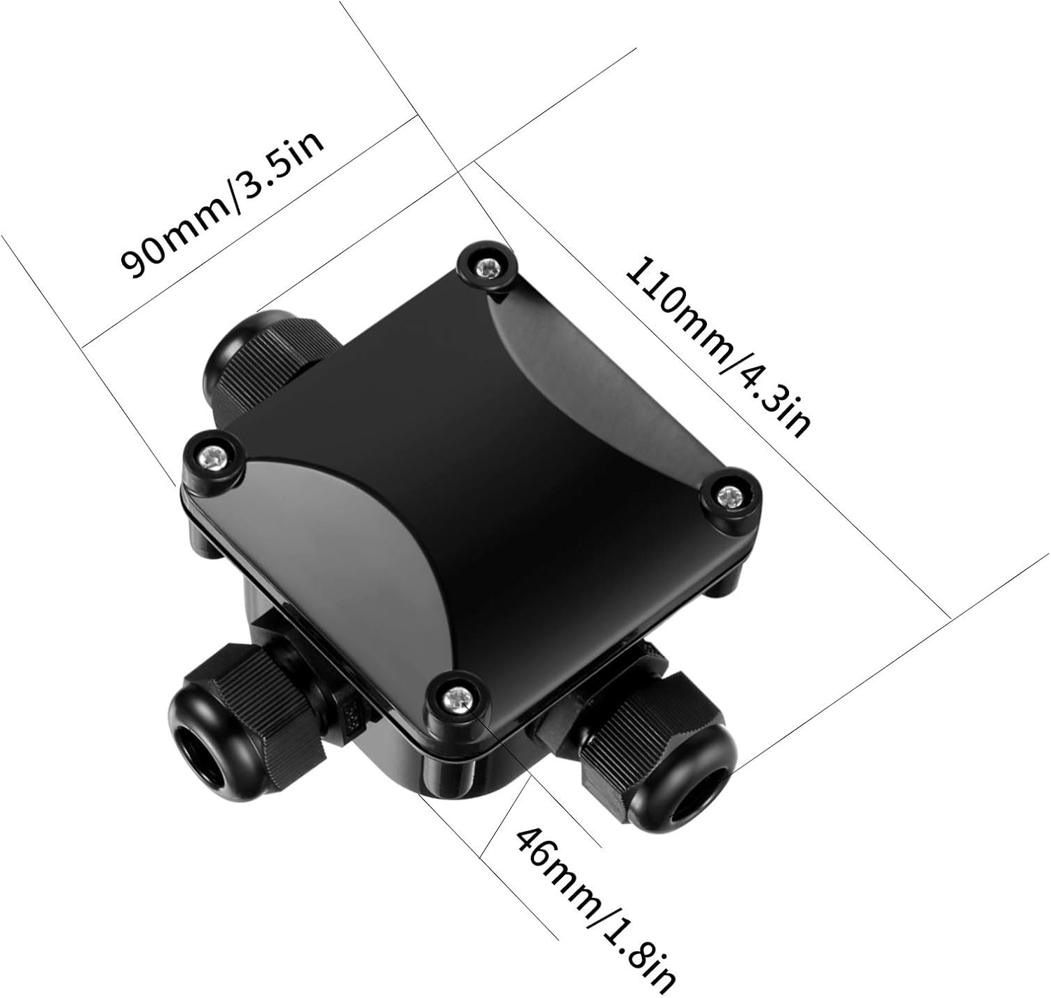 Junction Boxes Water-Resistant, IP68 3-Way Cable Connectors, Ø 5.5mm-10 ...