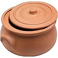 Amazon.com: Hakan Handmade Clay Pot with Lid, Natural Unglazed Earthen ...