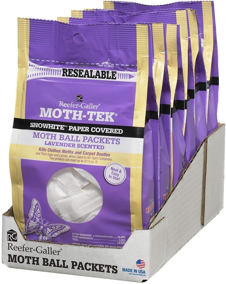 Amazon.com: Reefer-Galler Moth-Tek Snowhite Lavender Scented Moth Ball ...