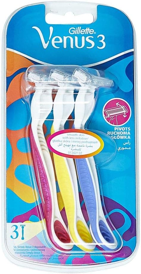 Gillette Simply Venus 3 Plus Disposable Razor 3 count price in Saudi ...