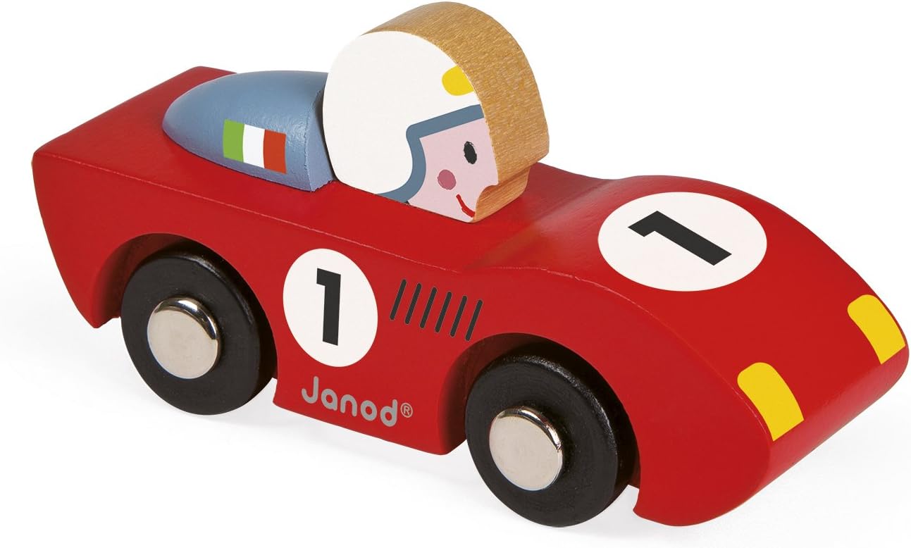 Janod J08545 Story Racing Wooden Car, Speed – BigaMart