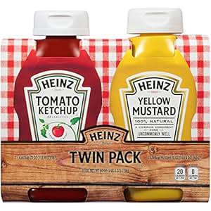 Amazon.com : Heinz Ketchup & Yellow Mustard Value Pack, 20 Ounce ...