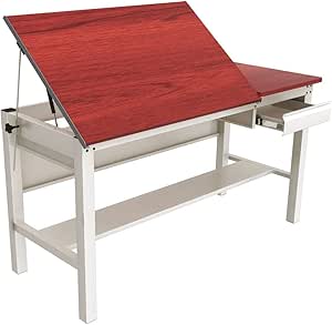 Amazon.com : Freedom Drafting Table - Gray Frame, Cherry Surface, 72" x ...