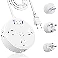 Amazon.com: European Travel Plug Adapter, US to UK Europe Power Strip ...
