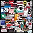 Amazon.com - 52Pcs Funny Hazard Stickers Danger Caution Warning Decals ...