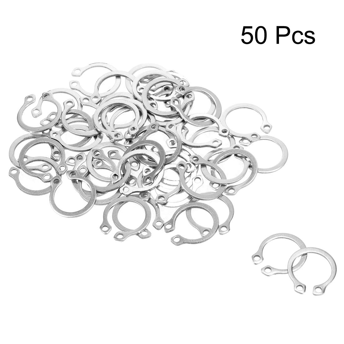 uxcell 12.8mm External Circlips C-Clip Retaining Snap Rings 304 ...