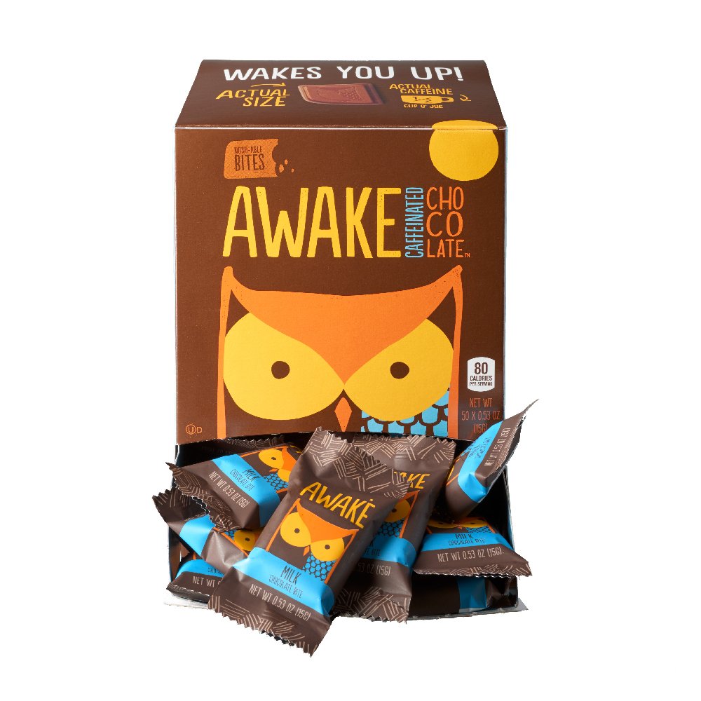 Amazon.com : AWAKE Caffeinated Chocolate Bites 3-Flavor Variety: Ten ...