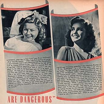 Amazon.com: Grace McDonald Marjorie Riordan original clipping magazine ...