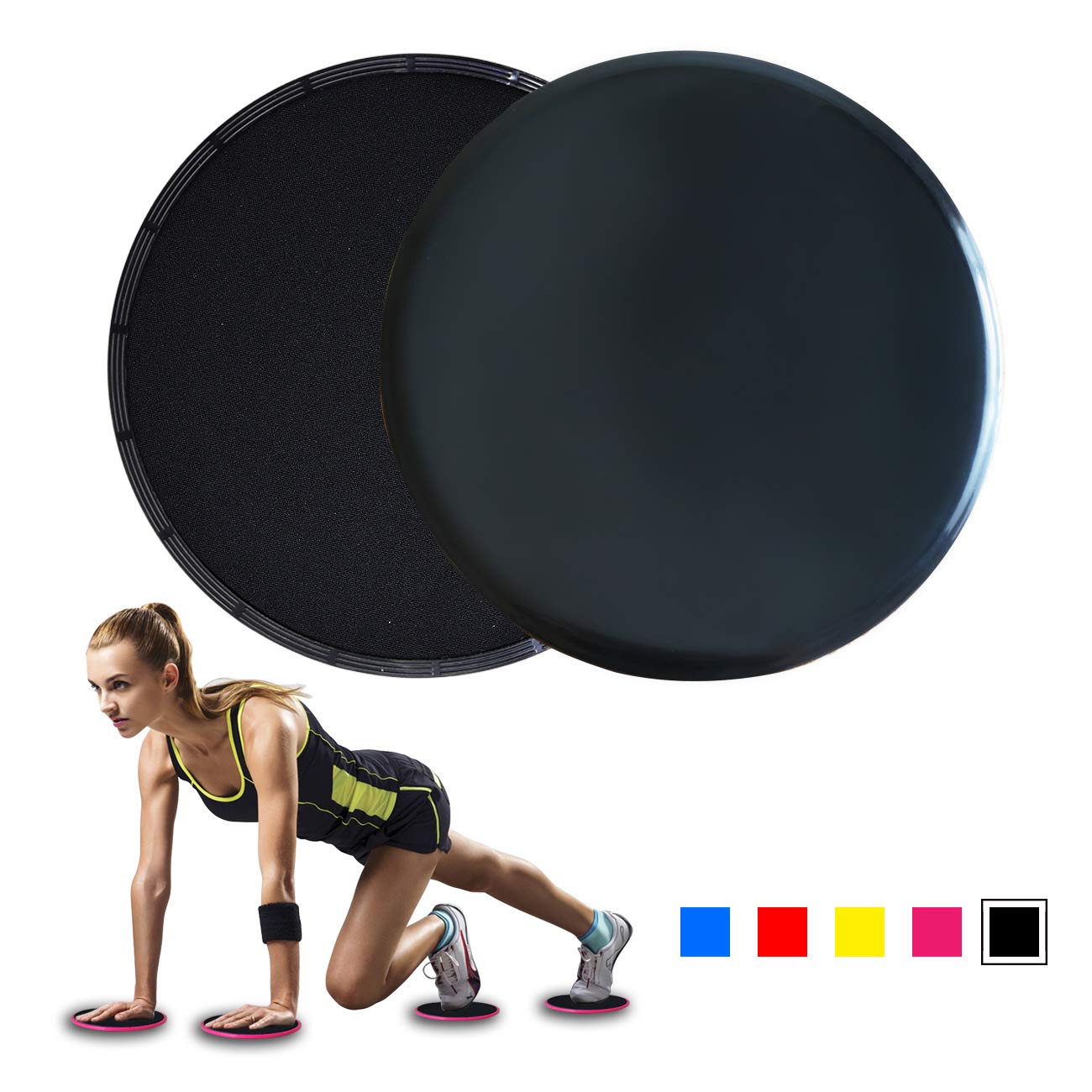 2PCs Compact Travel Home Workout Work Smoothly on Any Surface Full Body ...