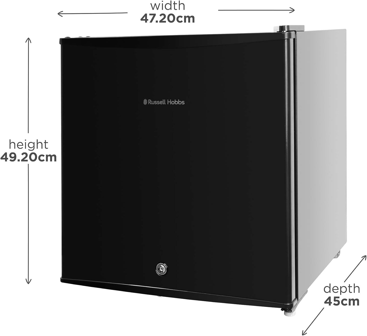 Russell Hobbs RHTTLF1B-LCK Lockable 42 Litre Table Top Mini Fridge in ...