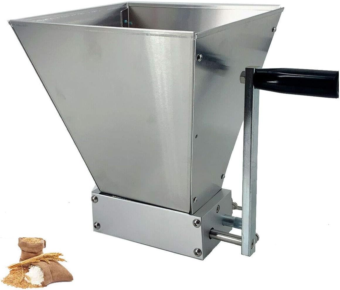 Amazon.com: DOMINTY Malt Crusher, 2 Roller Stainless Steel Grain Malt ...