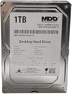 Amazon.com: MaxDigitalData (MD1000GSA6472) 1TB 64MB Cache 7200RPM SATA 6.0Gb/s 3.5in Internal ...