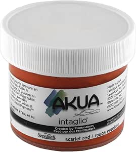 Amazon.com: Akua Intaglio Print Making Ink, 2 oz Jar, Scarlet Red (IISR2)